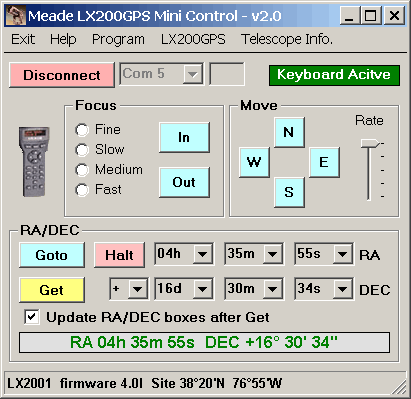 Meade LX200GPS Mini Contol